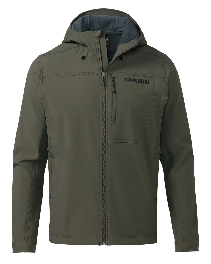 Alpine Fleece Lined Hooded Hunting Jacket - Ash | KUIU