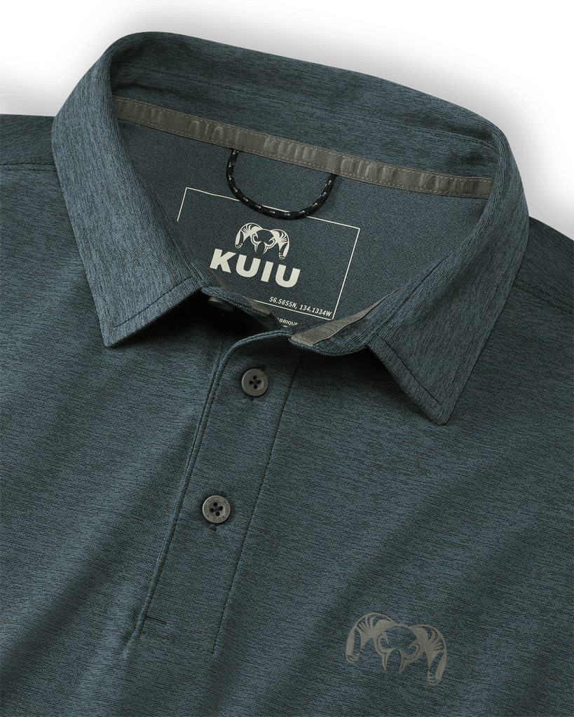 Active Polo Shirt - Heather Navy Blue | KUIU