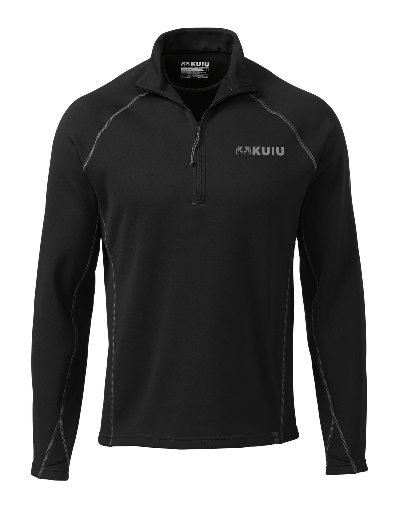 Peloton 200 Zip-T Synthetic Base Layer in Black | KUIU