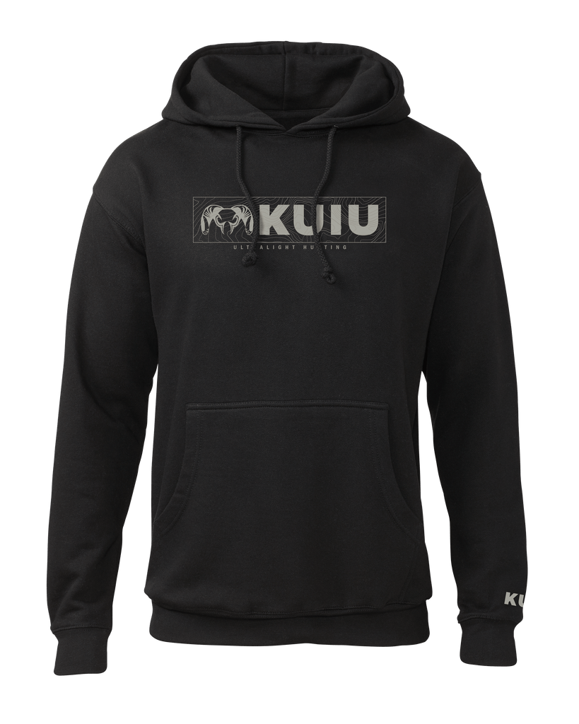 KUIU Topo Block Logo Hoodie | Black