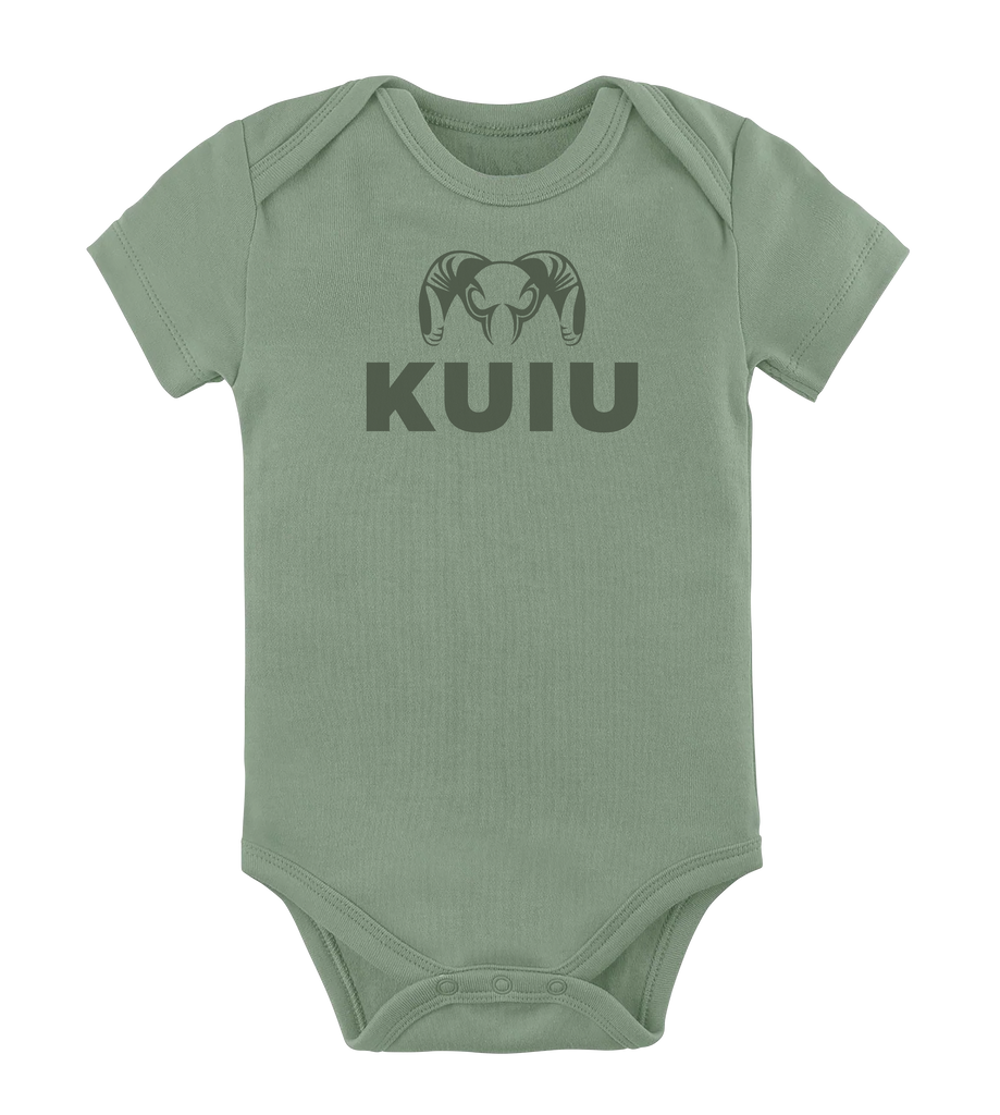 KUIU Stacked Logo Baby One-Piece | Thyme