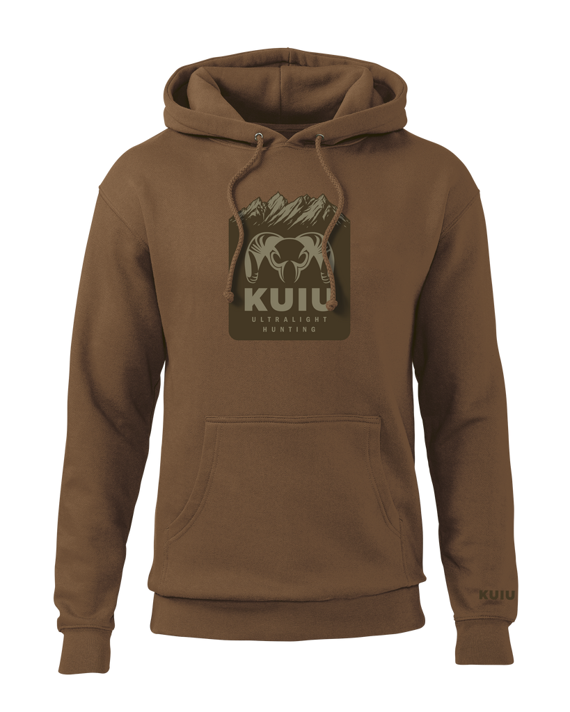 KUIU Mountain Logo Hoodie | Saddle