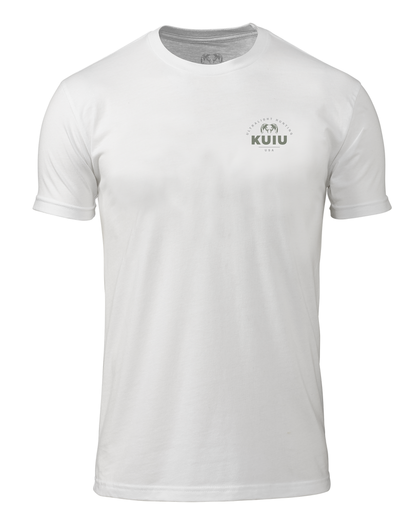 KUIU Stacked Chest Logo T-Shirt | White