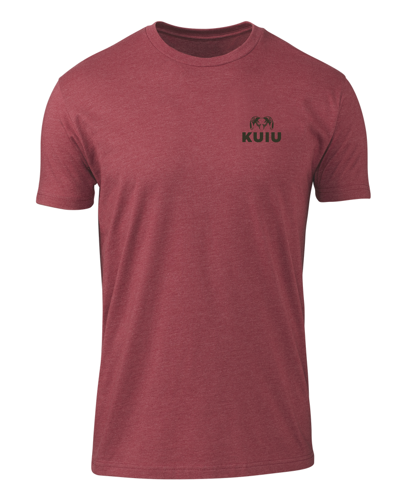 KUIU Here to Hunt Back Logo T-Shirt | Cardinal