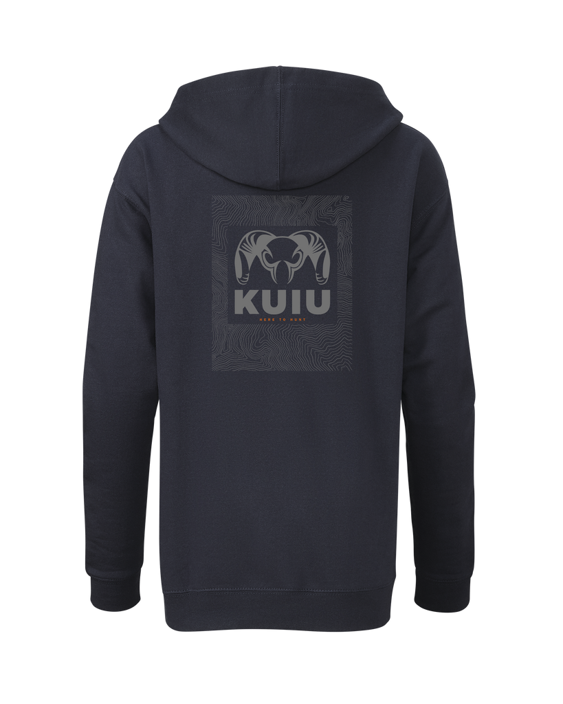 KUIU Youth Topo Back Logo Hoodie | Navy