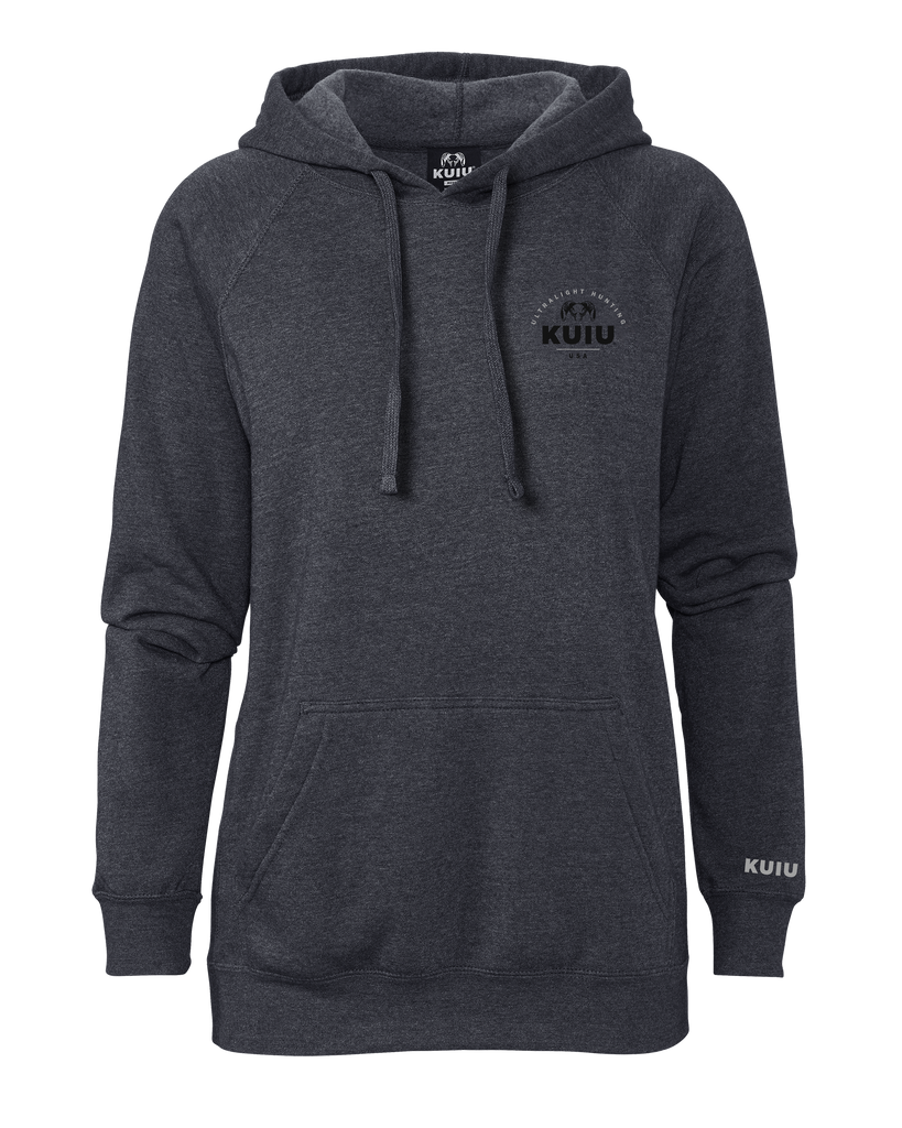 KUIU Women's Stacked Chest Logo Hoodie | Midnight Navy