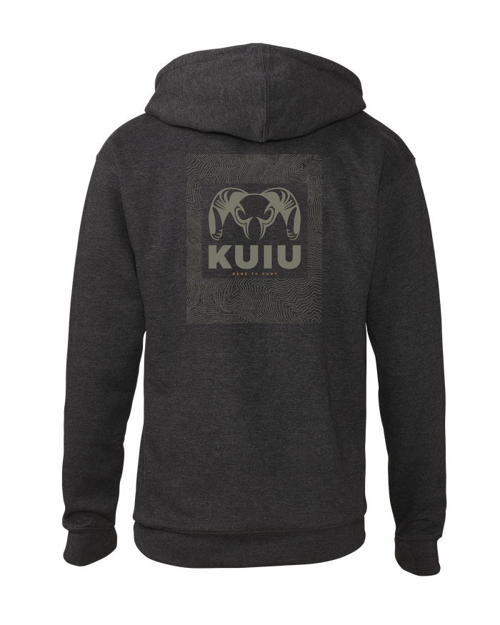 KUIU Topo Back Logo Hoodie | Charcoal