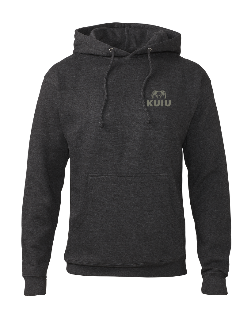 KUIU Topo Back Logo Hoodie | Charcoal