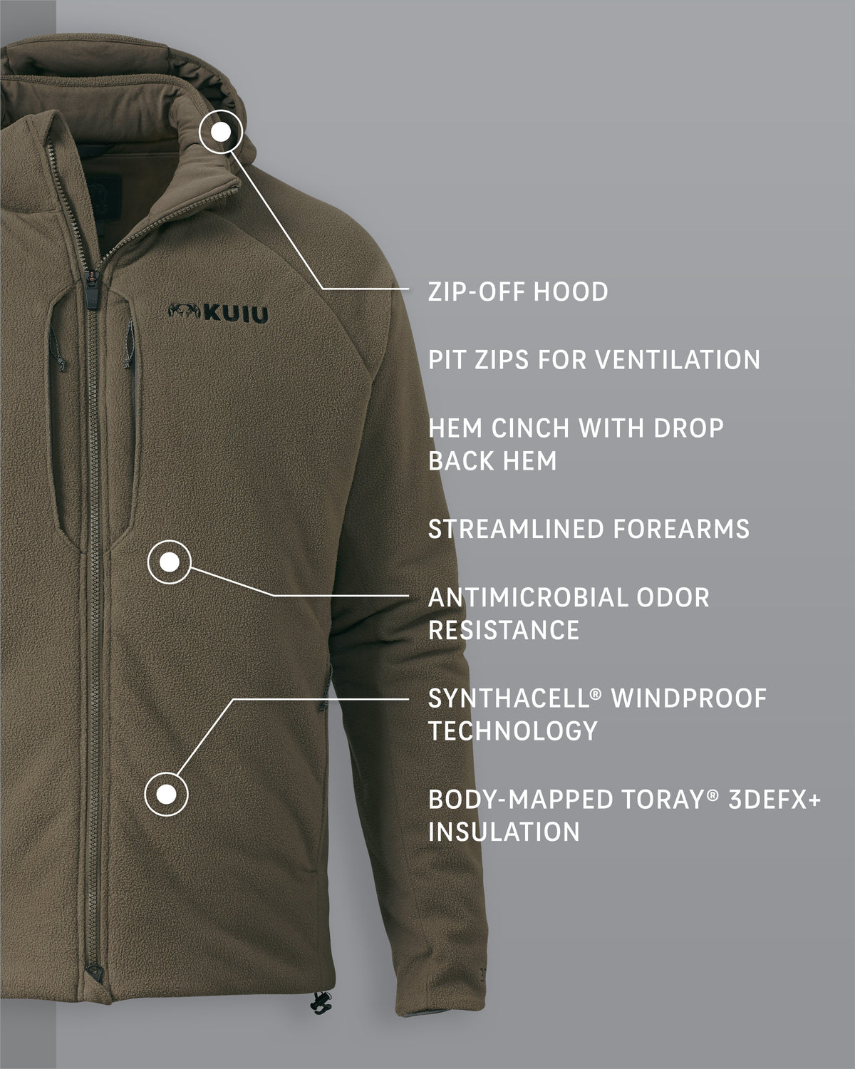 Proximity Hooded Insulated Jacket | Ash - KUIU Proximity Hooded Insulated Jacket | Ash - KUIU