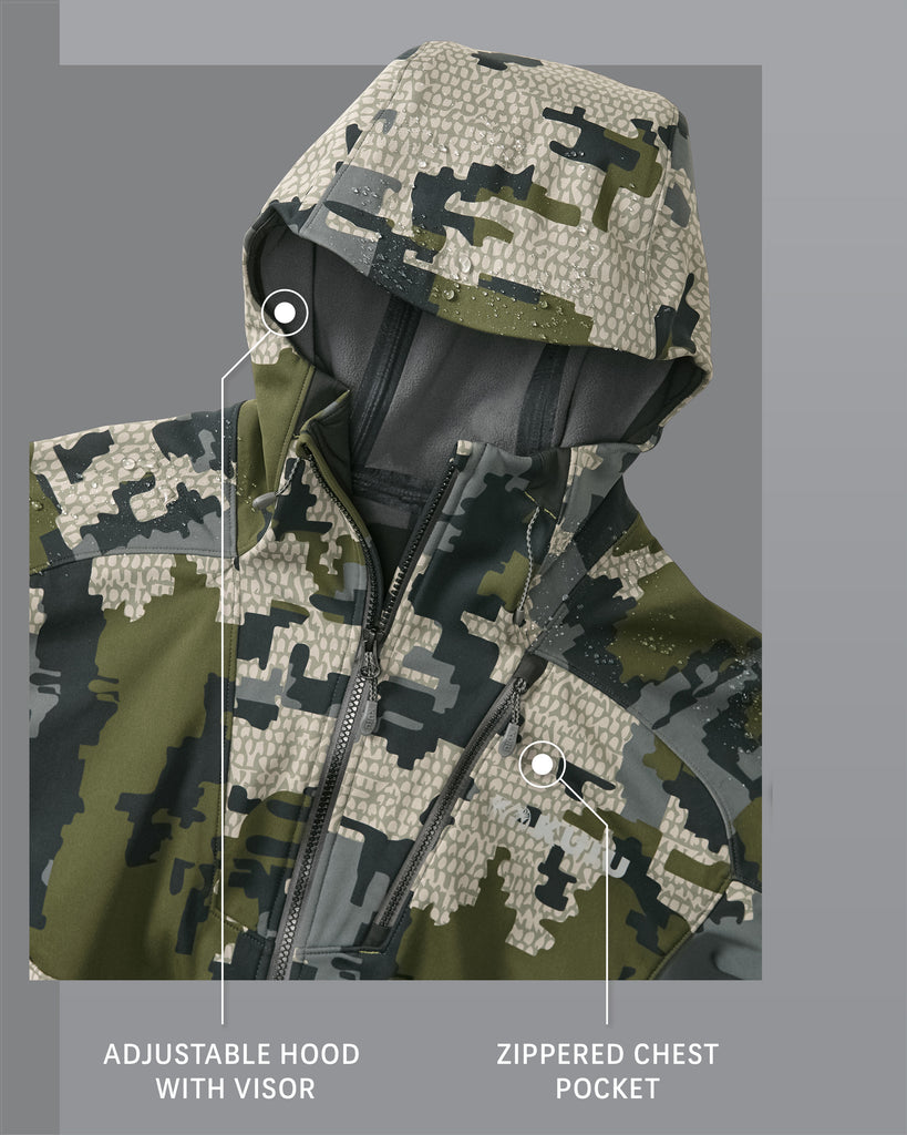 Axis Men's Warm Waterproof Jacket with Hood - Verde | KUIU