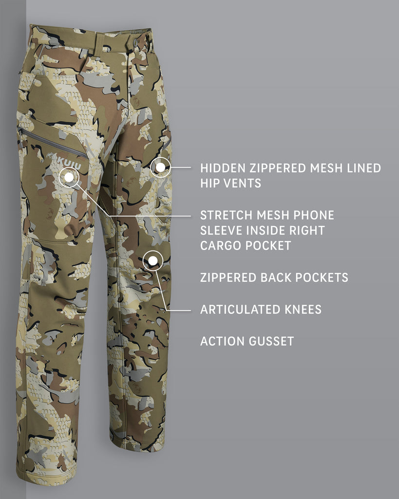 Guide PRO Soft Shell Hunting Pants - Valo Camo | KUIU