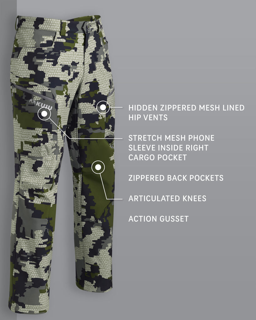 Guide PRO Soft Shell Hunting Pants - Verde Camo | KUIU