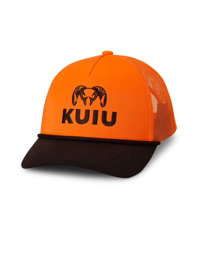 KUIU Logo Orange Upland Hat - Blaze Orange & Brown | KUIU