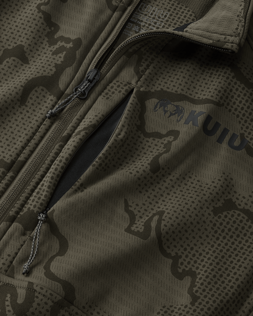 Ridgepoint Fleece Hunting Pullover Zip-T - Ash Tonal | KUIU