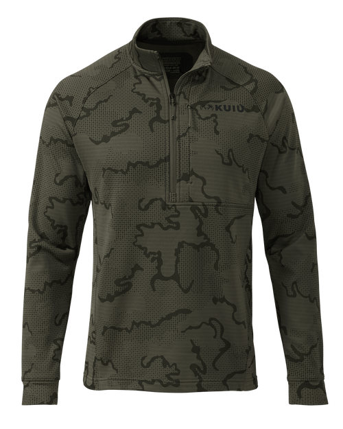 Ridgepoint Fleece Hunting Pullover Zip-T - Ash Tonal | KUIU