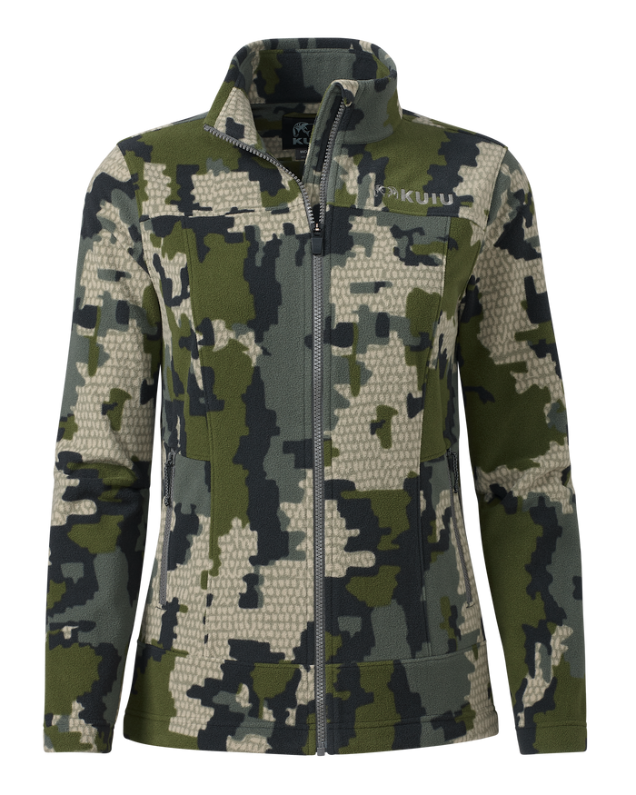 Women's Camo Fleece Zip-Up - Verde | KUIU