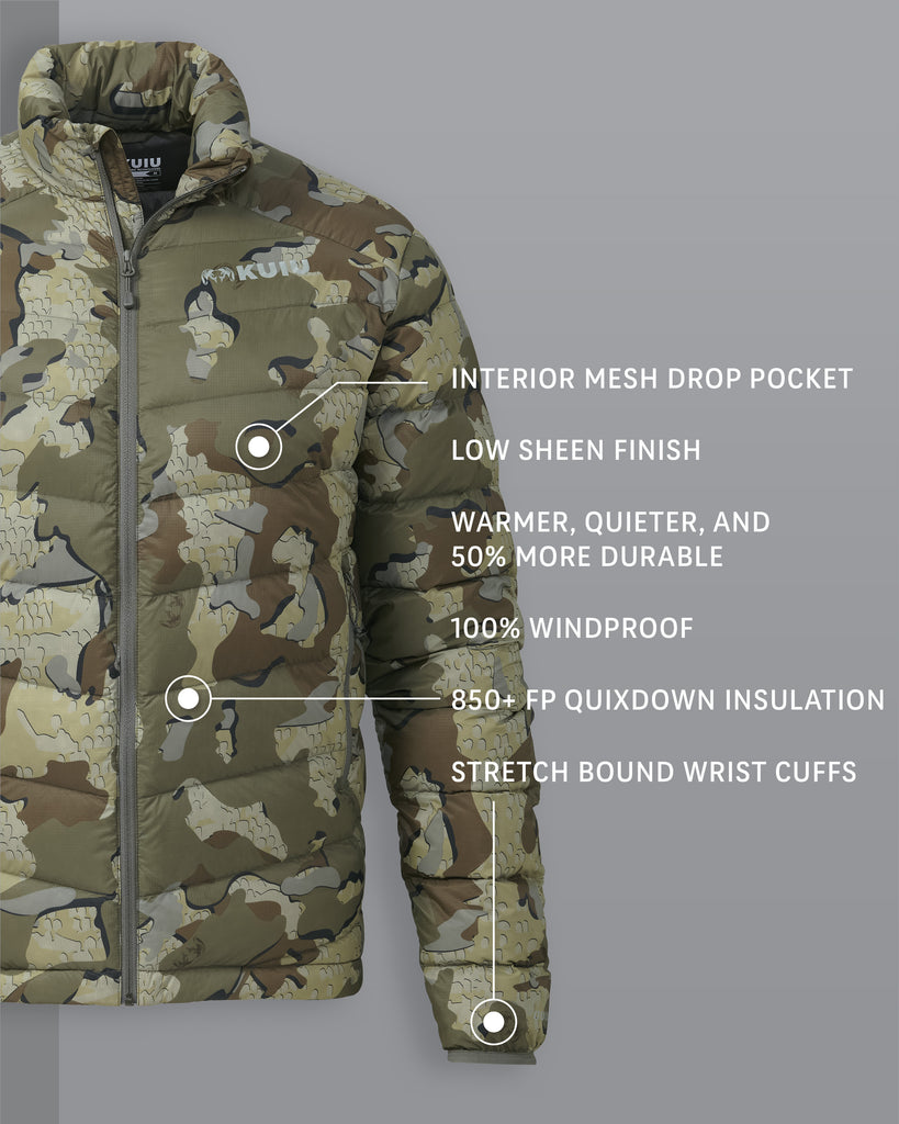 Super Down LT Mid Layer Jacket - Valo Camo | KUIU