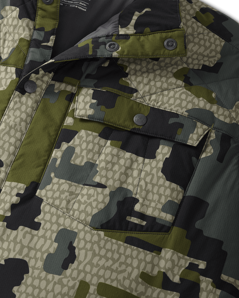 Base Camp Insulated Snap Shirt Jacket - Verde Camo | KUIU