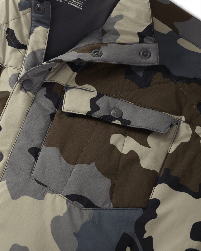 Base Camp Insulated Snap Shirt Jacket - Vias Camo | KUIU