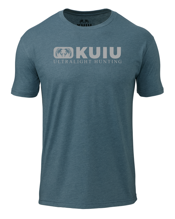 KUIU Block Logo T-Shirt | Indigo/Grey