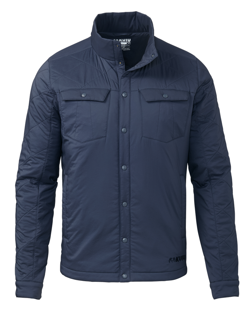 Base Camp Insulated Snap Shirt Jacket - Steel Blue | KUIU
