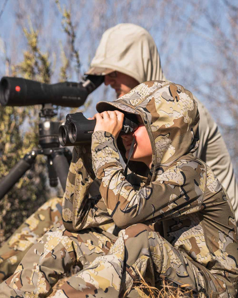 Youth Gila Long Sleeve Hoodie in Verde Camouflage | KUIU